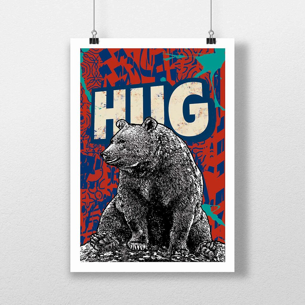 Poster 'Bear Hug' - studiodaboo.com
