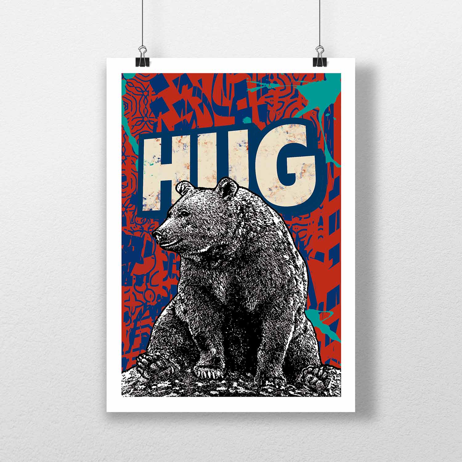 Poster 'Bear Hug' - studiodaboo.com